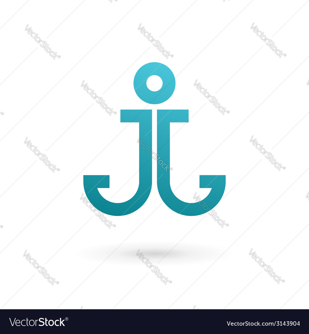 Letter J anchor logo icon design template elements Letter J anchor logo icon design template elements