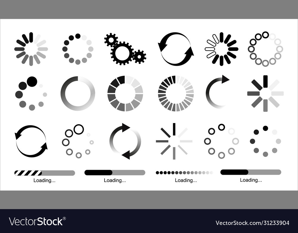 Load icon loading circle website buffer loader Vector Image