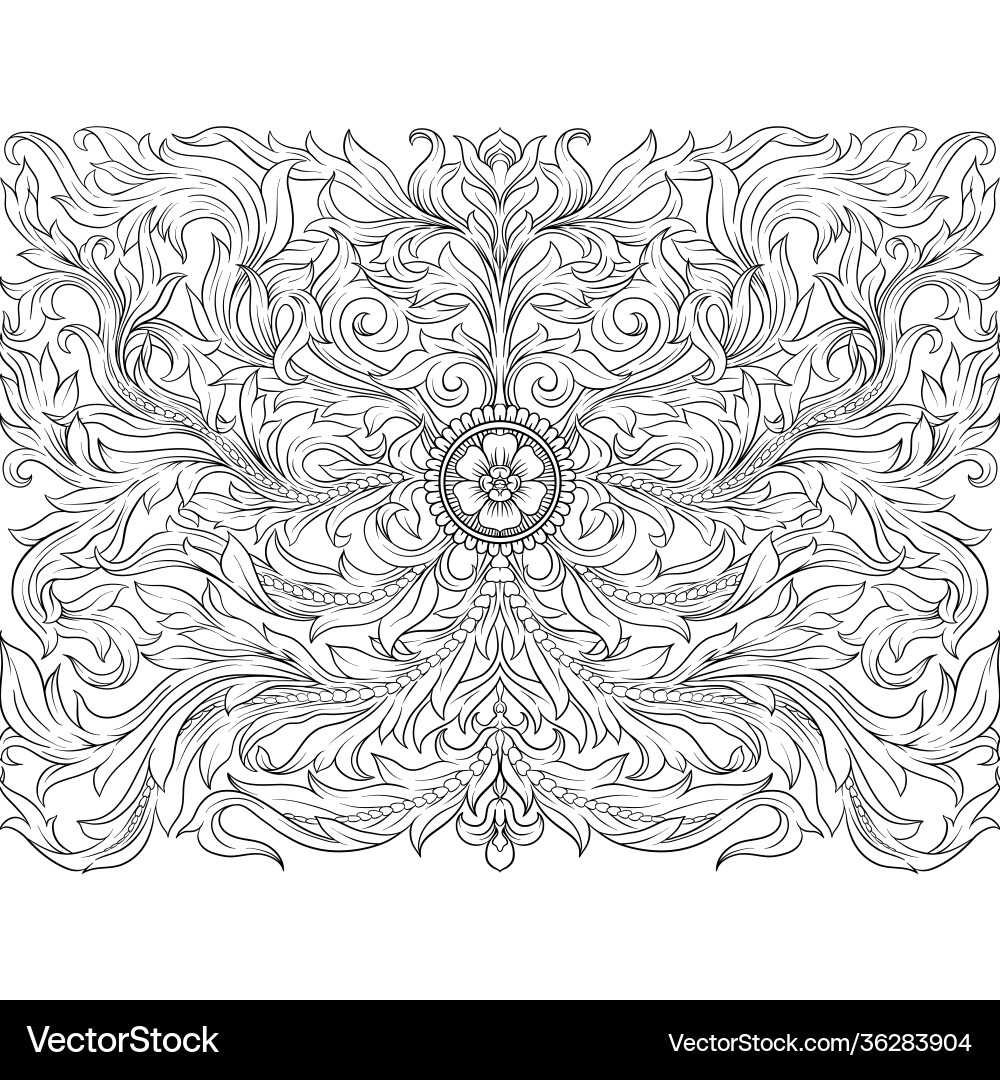 Seamless pattern background in baroque rococo Vector Image
