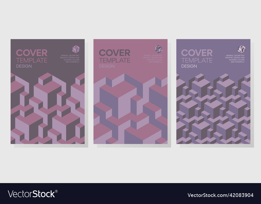 Set Of Trendy Abstract Isometric 3d Optical Vector Image