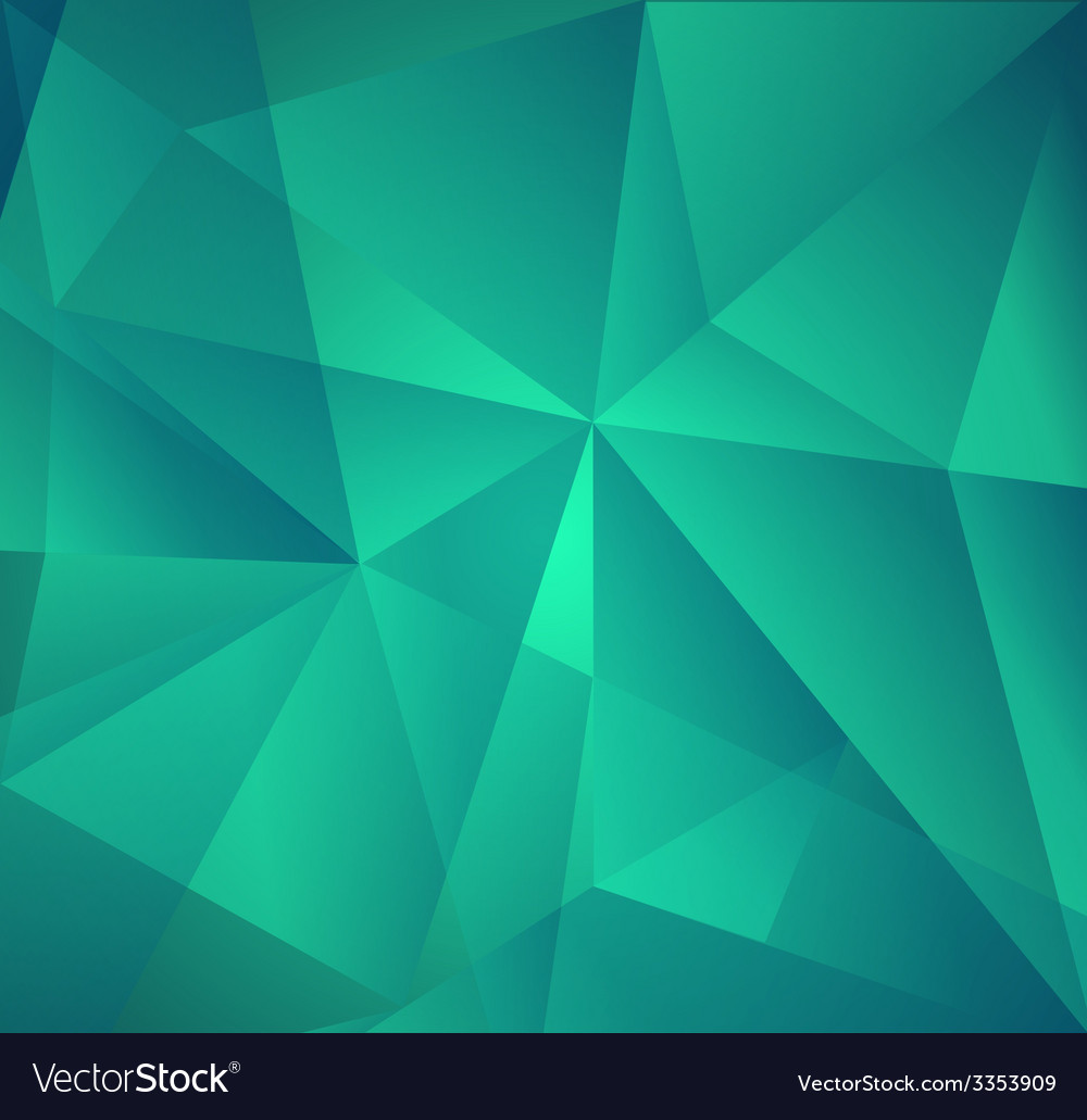 Abstract green triangle background Royalty Free Vector Image