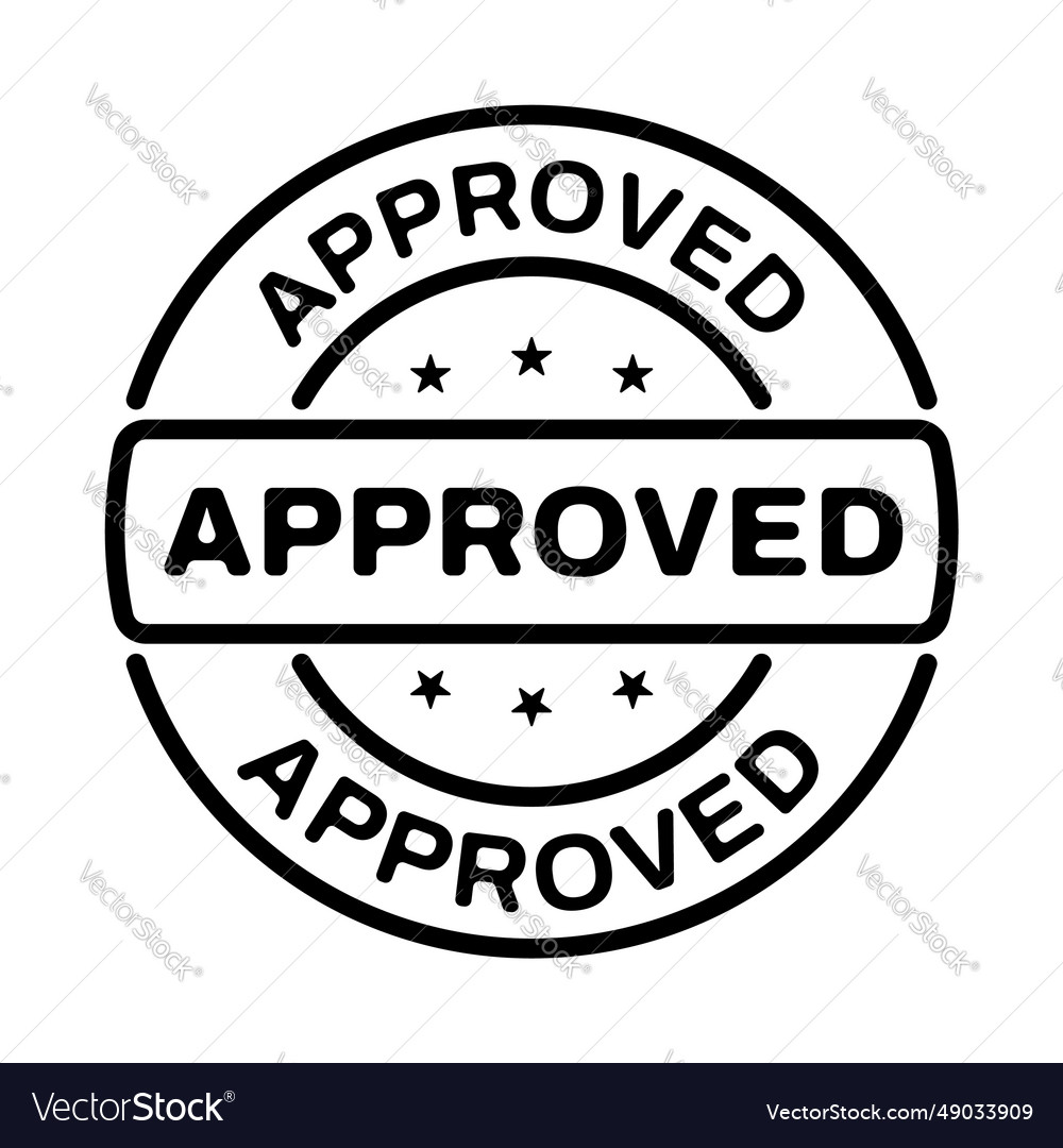 Approved stamp round grunge approved sign Vector Image
