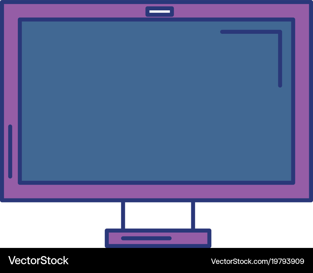 Monitor computer isolated icon Royalty Free Vector Image