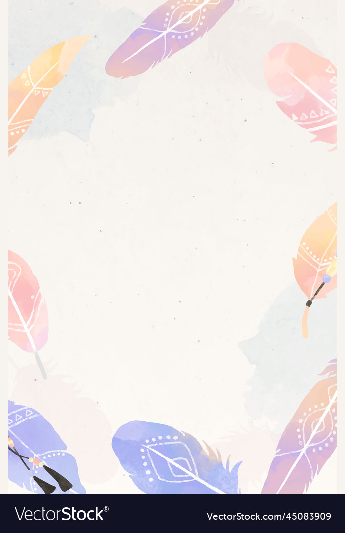 Rectangular boho style frame Royalty Free Vector Image