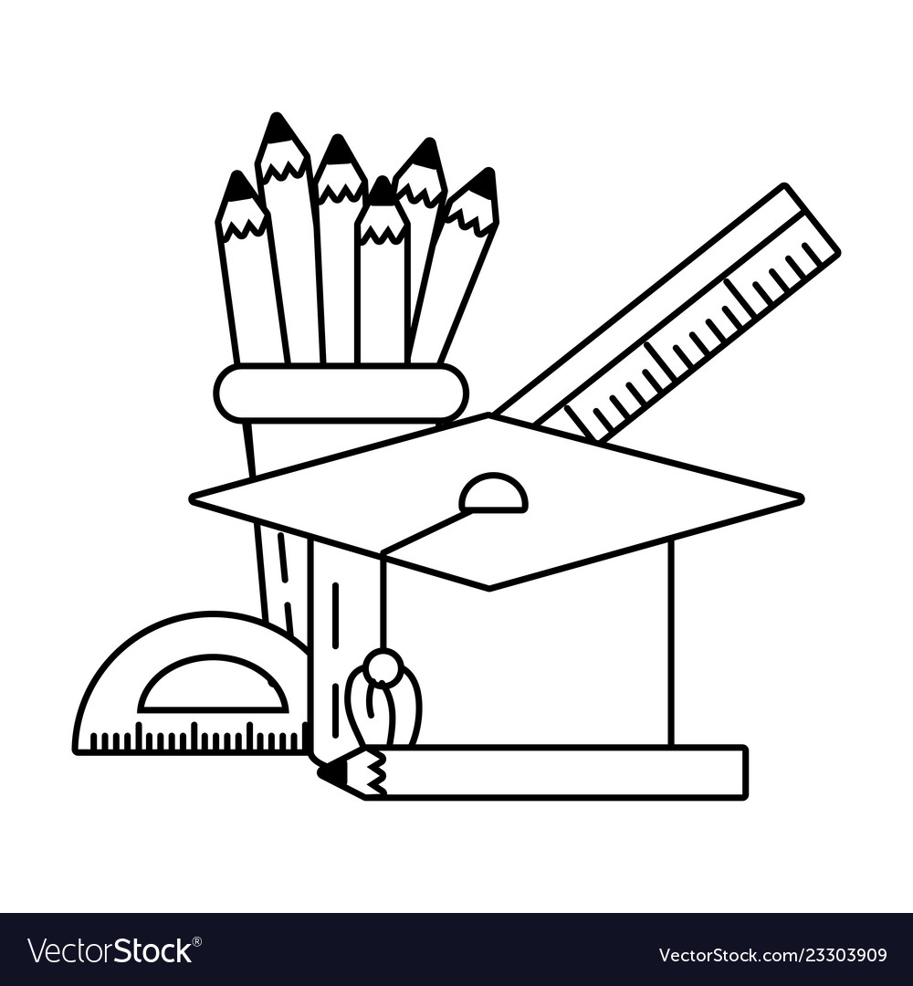 Study element cartoon Royalty Free Vector Image