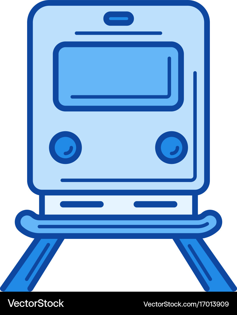 Train line icon Royalty Free Vector Image - VectorStock