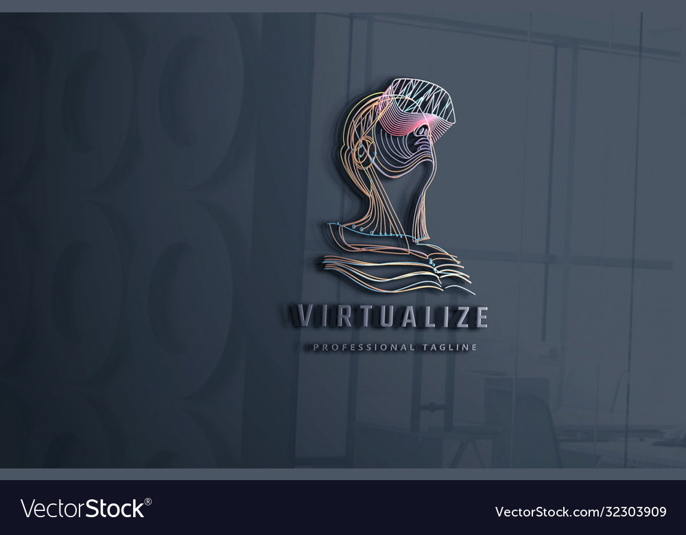 Virtualize logo Royalty Free Vector Image - VectorStock