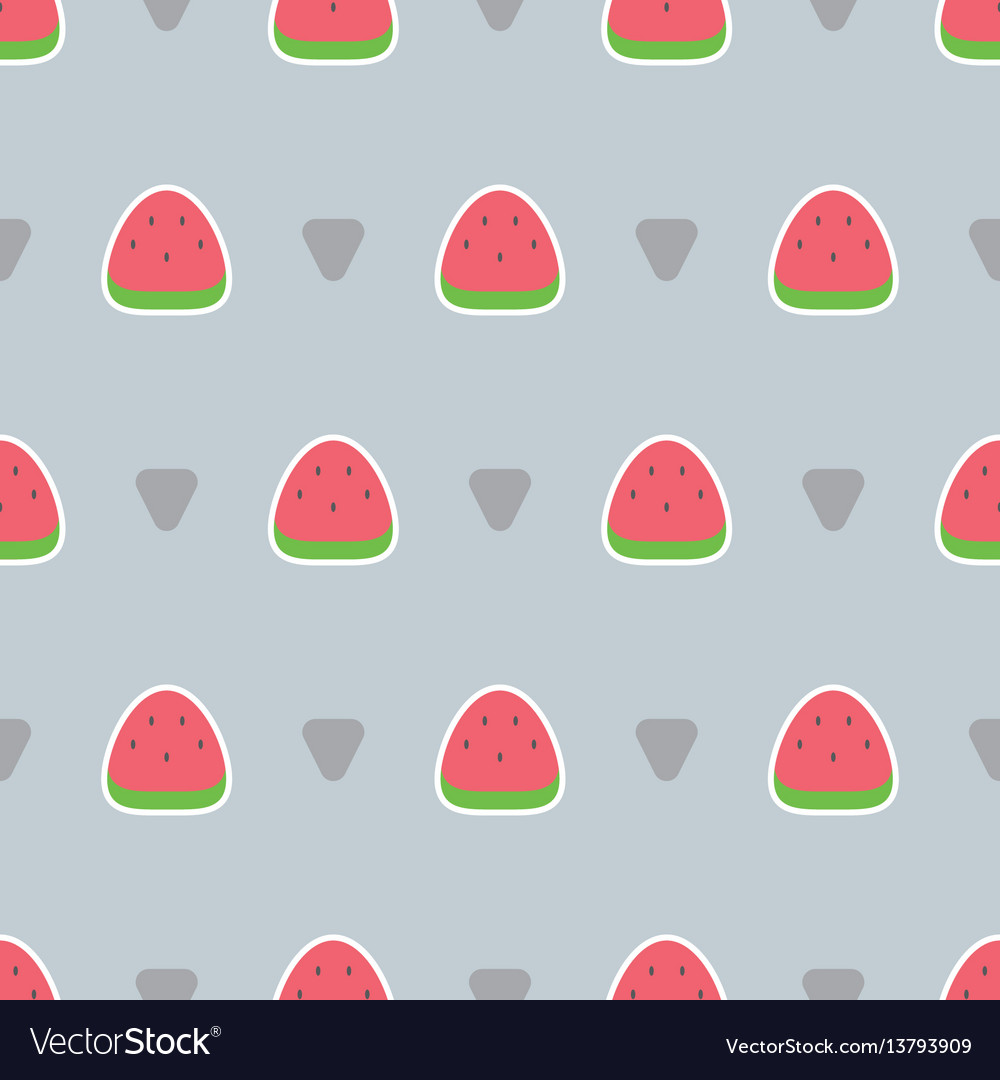 Watermelon seamless pattern Royalty Free Vector Image