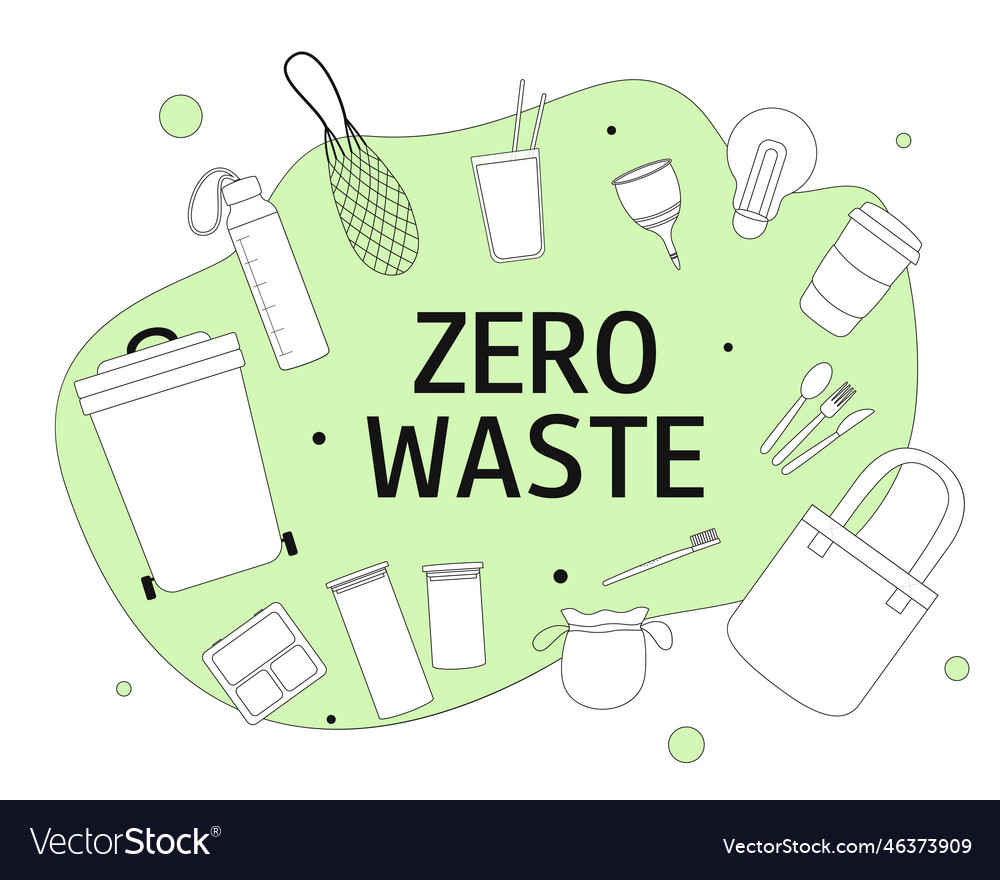 Zero waste environmental protection Royalty Free Vector Zero waste environmental protection Royalty Free Vector
