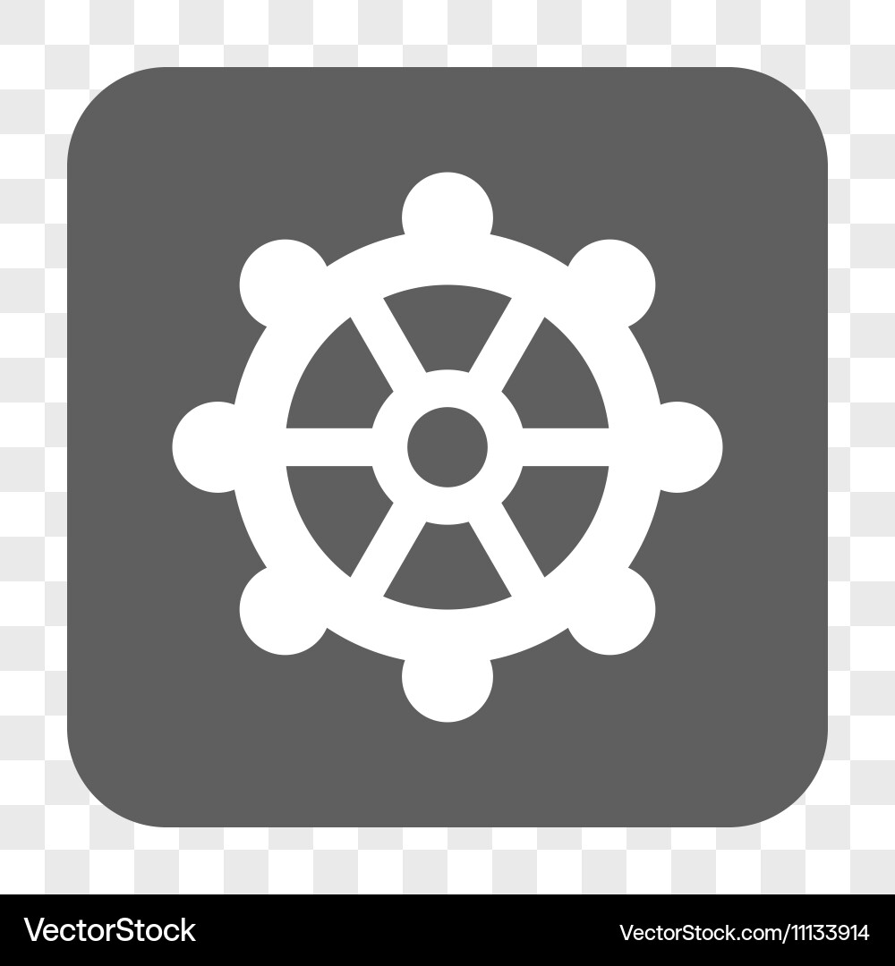 Gear rounded square button Royalty Free Vector Image