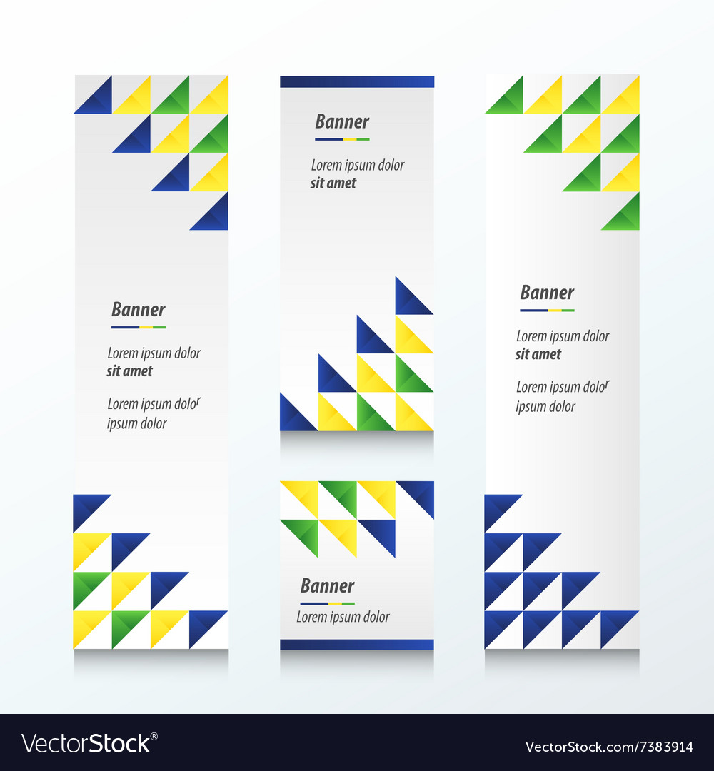 Triangle pattern banner Royalty Free Vector Image