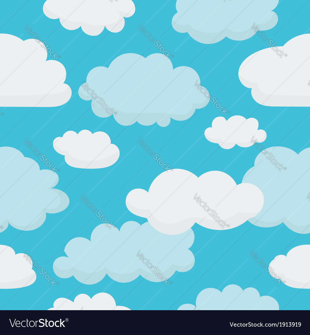 Clouds pattern Royalty Free Vector Image - VectorStock