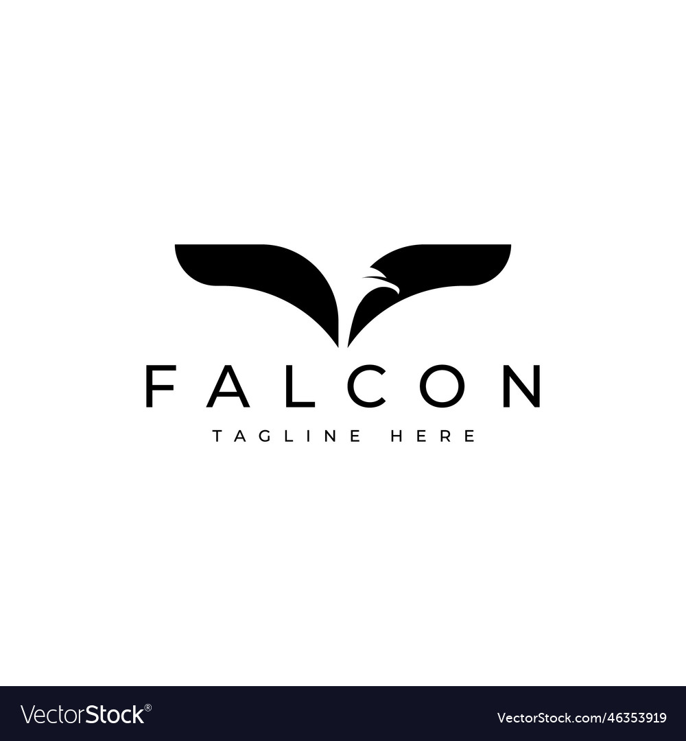 Flying eagle logo design Royalty Free Vector Image