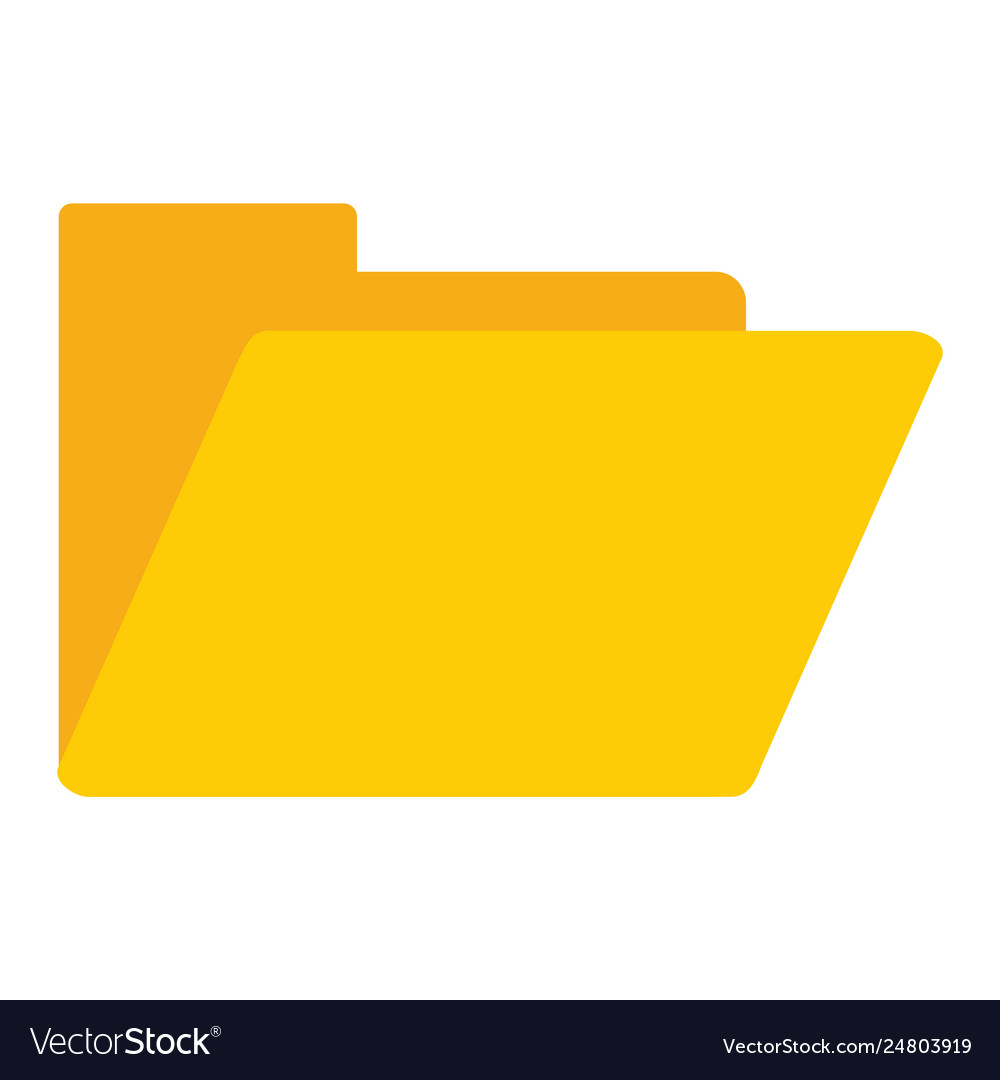Folder open symbol isolated Royalty Free Vector Image