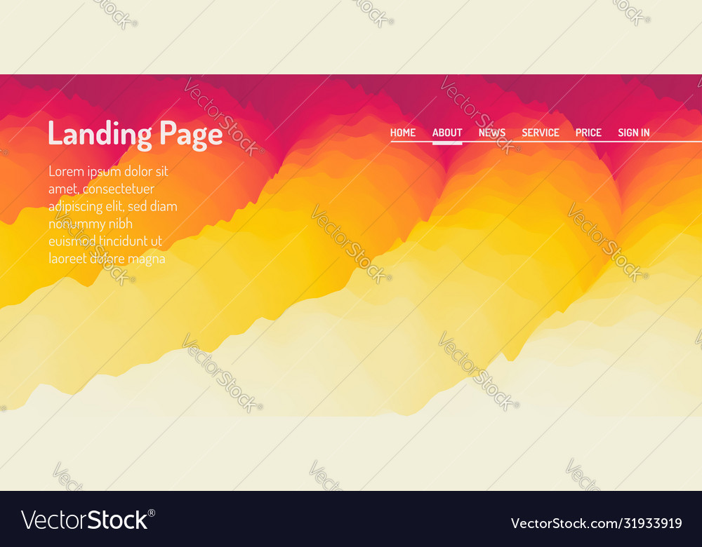 Landing page for website and mobile app modern Vector Image