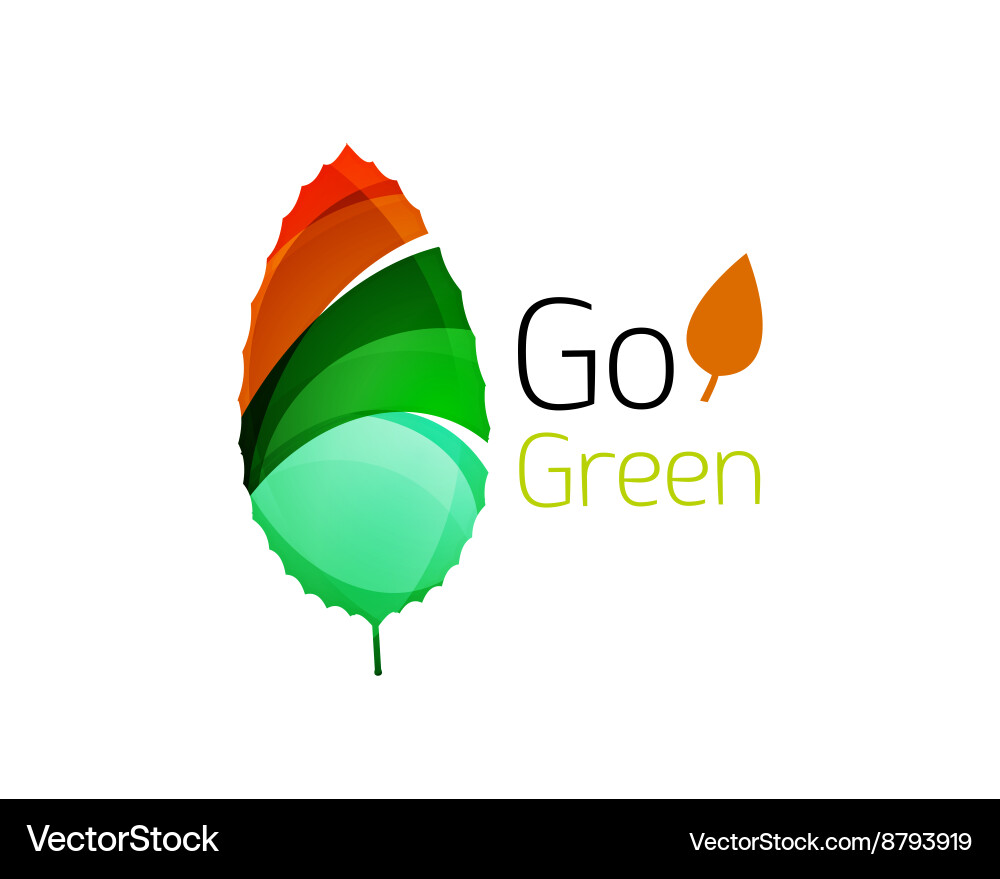 Shiny leaf icon Royalty Free Vector Image - VectorStock