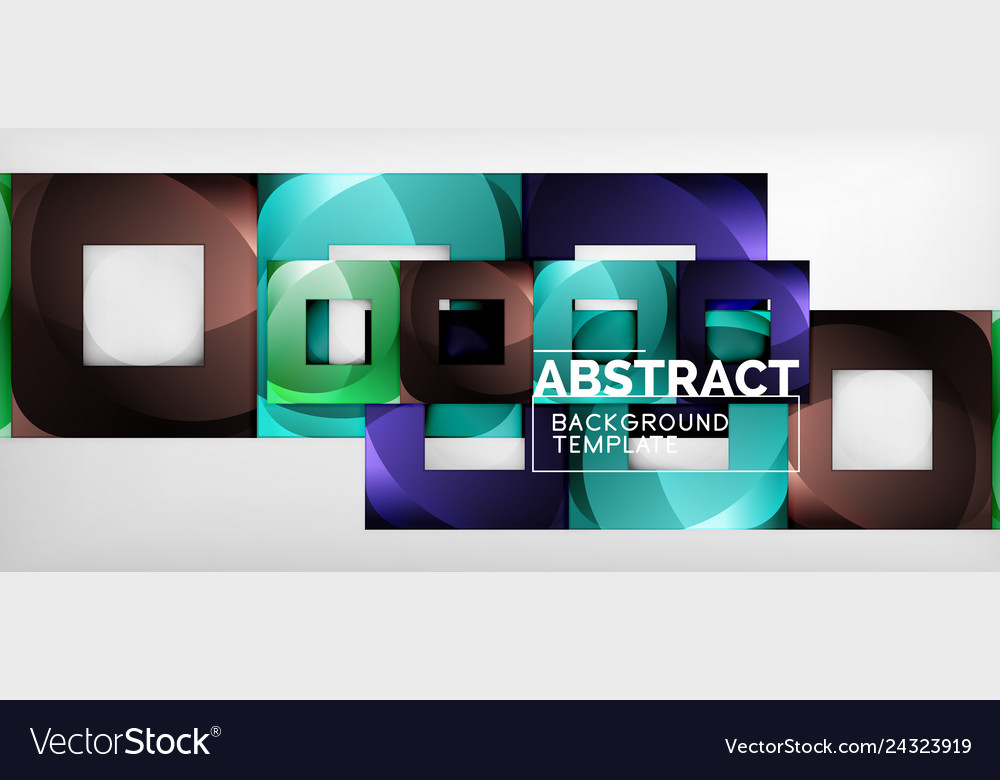 Square background abstract squares on grey Vector Image