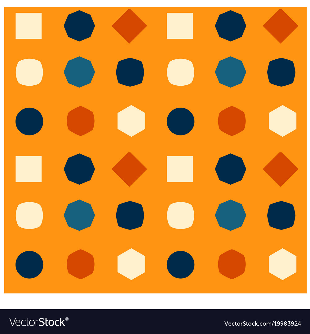 Changing shapes seamless pattern Royalty Free Vector Image