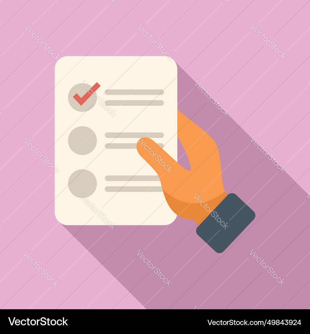 Democratic decision icon flat ballot box Vector Image