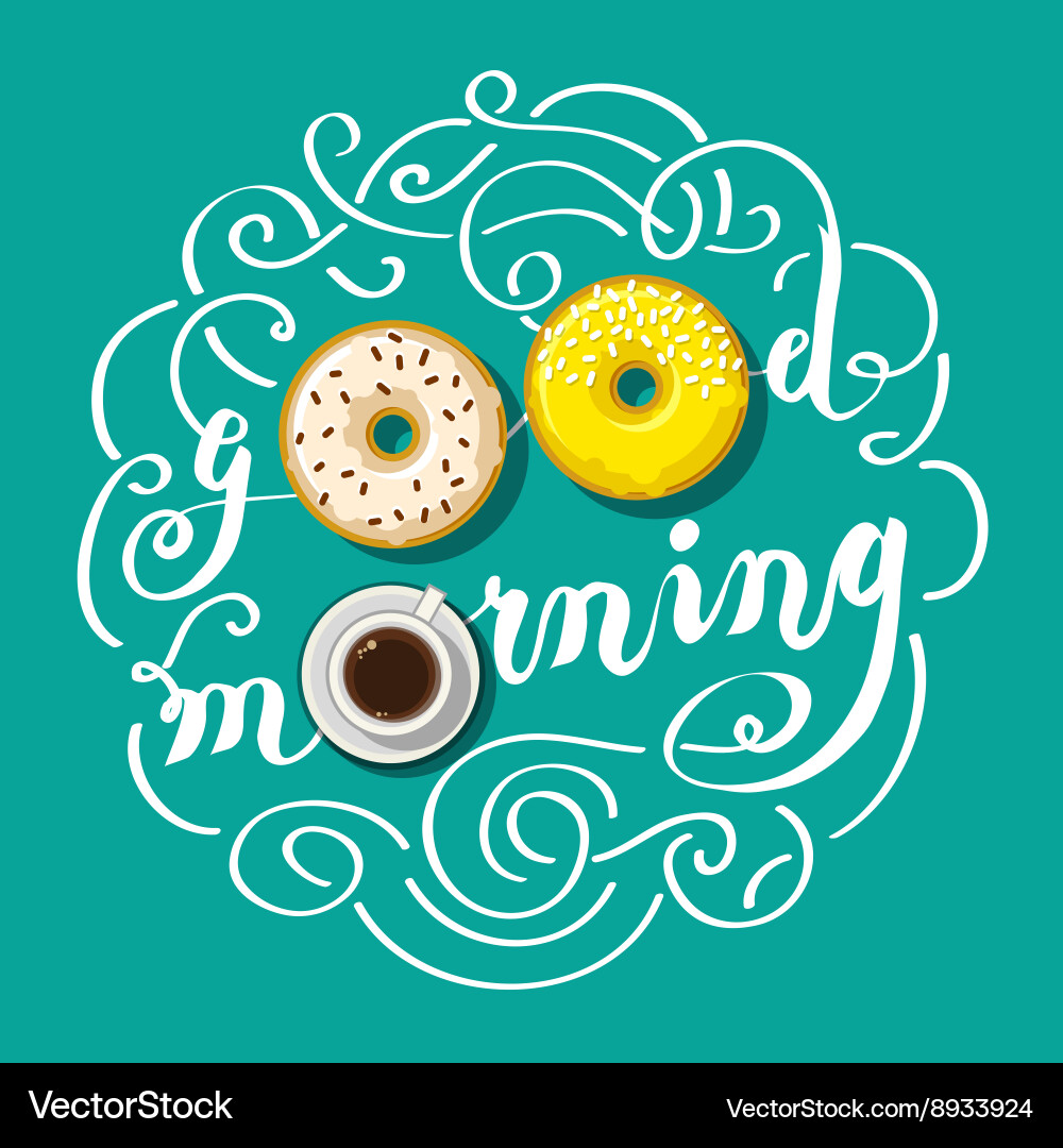 Good morning note Royalty Free Vector Image - VectorStock