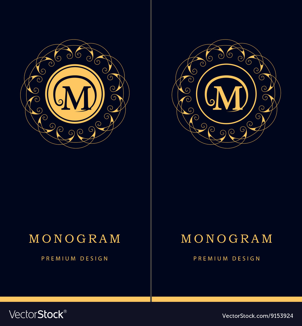 Monogram design elements graceful template Vector Image