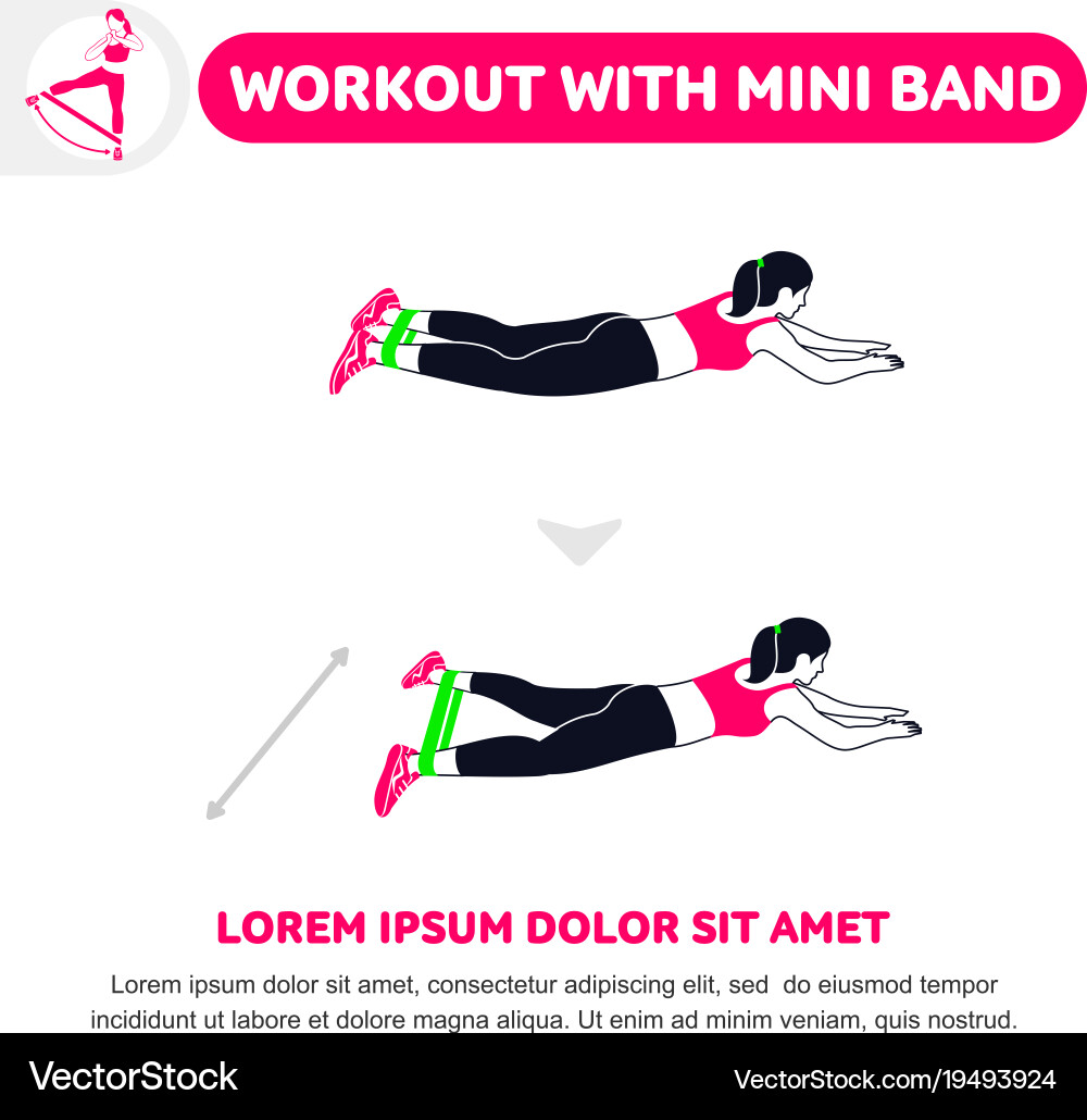 Workout with mini band Royalty Free Vector Image
