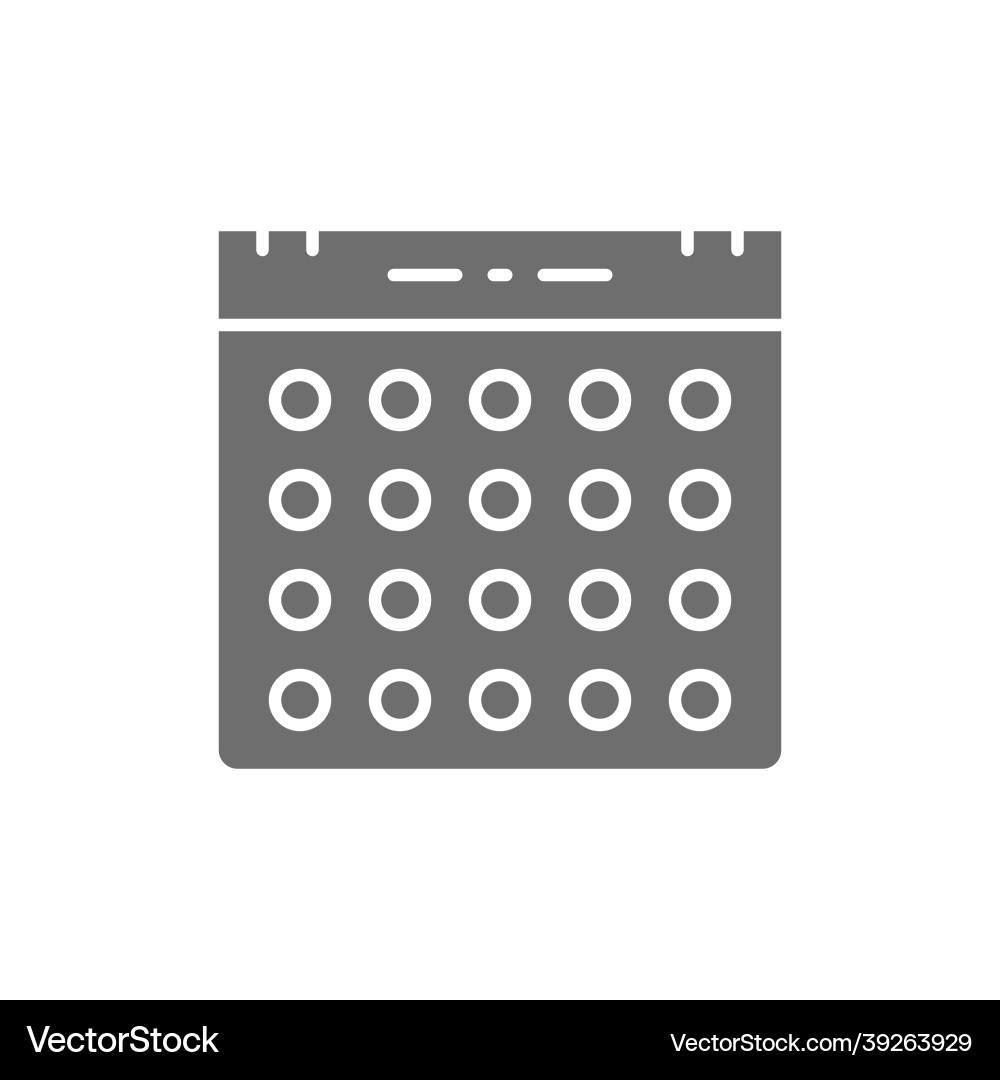Calendar line icon isolated on white background Vector Image