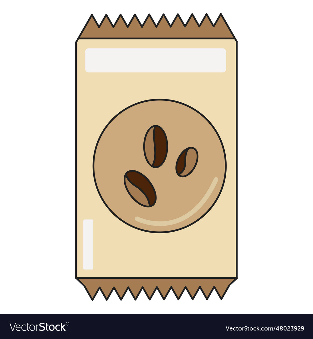 Coffee bean pack Royalty Free Vector Image - VectorStock