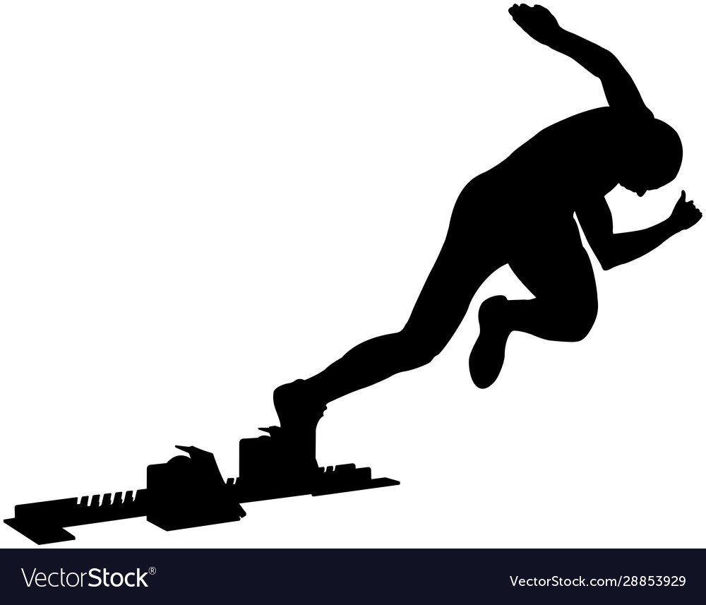 Explosive start athlete sprinter runner s Vector Image
