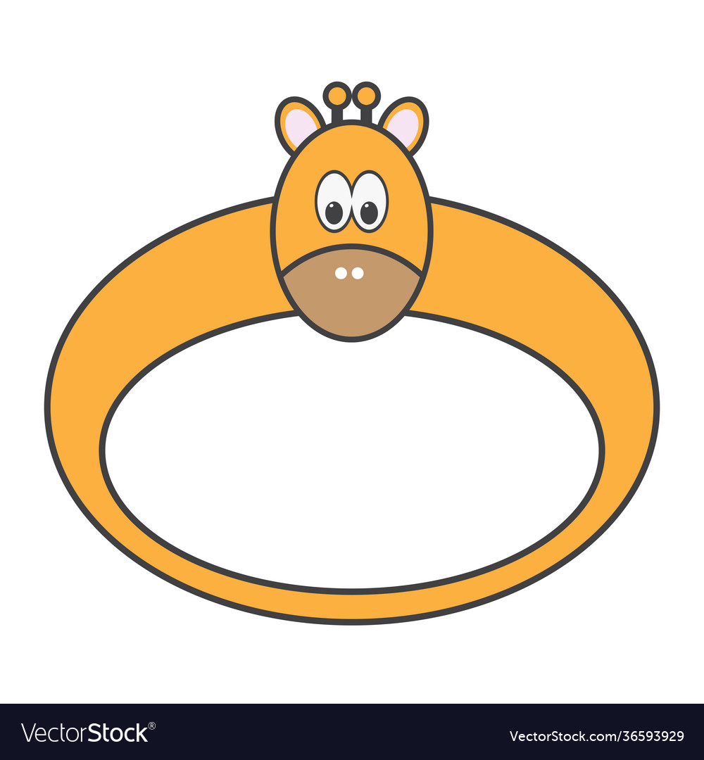 Giraffe frame Royalty Free Vector Image - VectorStock