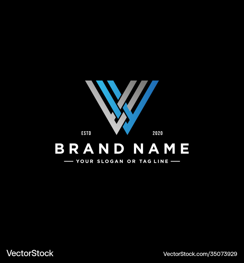 Letter vv colorful logo design Royalty Free Vector Image