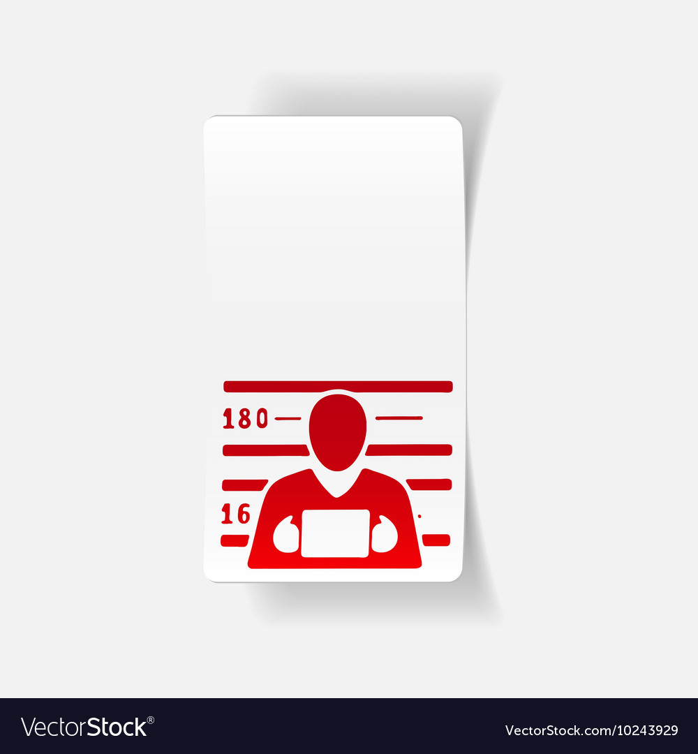 Realistic design element suspect Royalty Free Vector Image