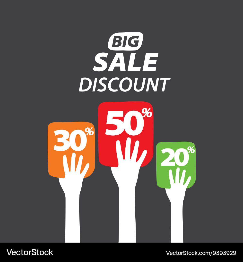 Sign for discounts Royalty Free Vector Image - VectorStock