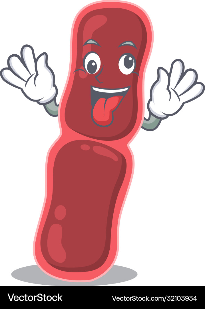A cartoon design bacillus bacteria having a Vector Image