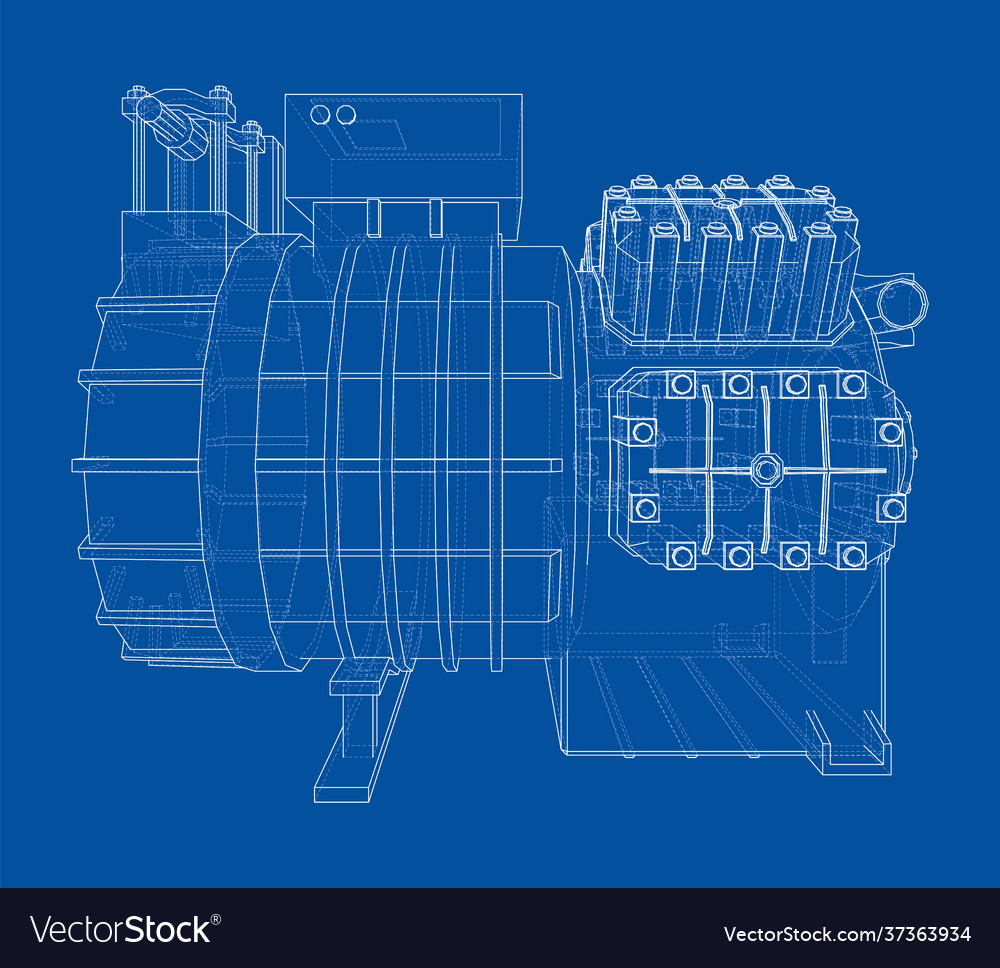Air conditioning compressor Royalty Free Vector Image