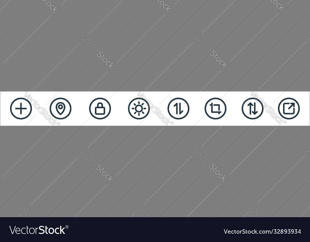 Basic Ui Line Icons Linear Set Quality Line Set Vector Image