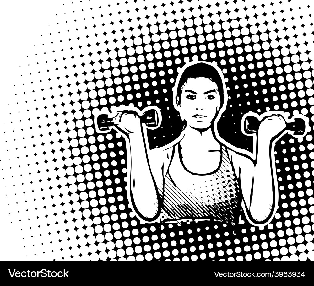 Fitness woman Royalty Free Vector Image - VectorStock