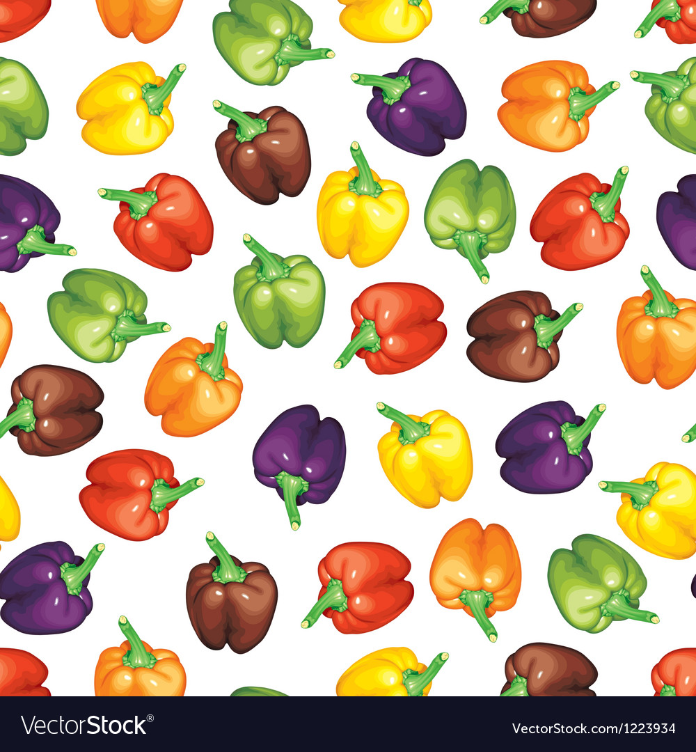 Multicolor peppers pattern Royalty Free Vector Image