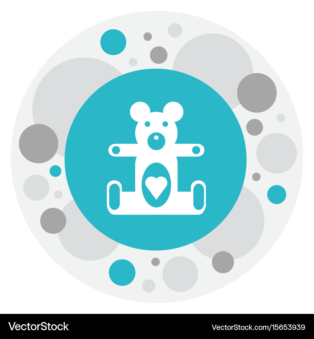 Of child symbol on teddy-bear Royalty Free Vector Image