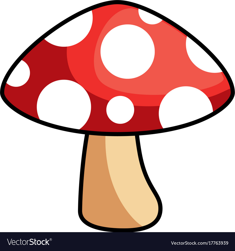 Pixelated game mushroom icon Royalty Free Vector Image