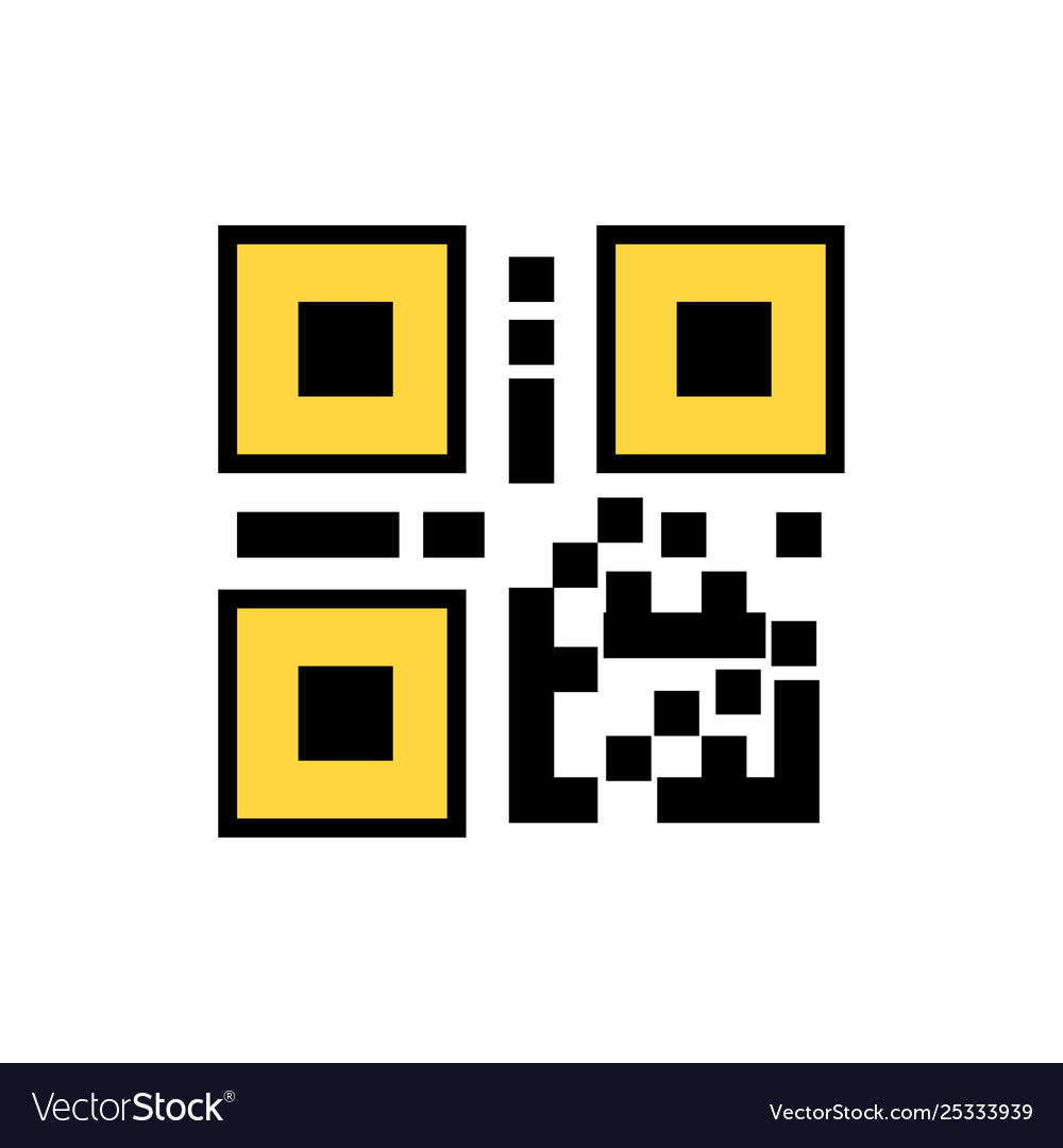 Qr code bar code icon Royalty Free Vector Image