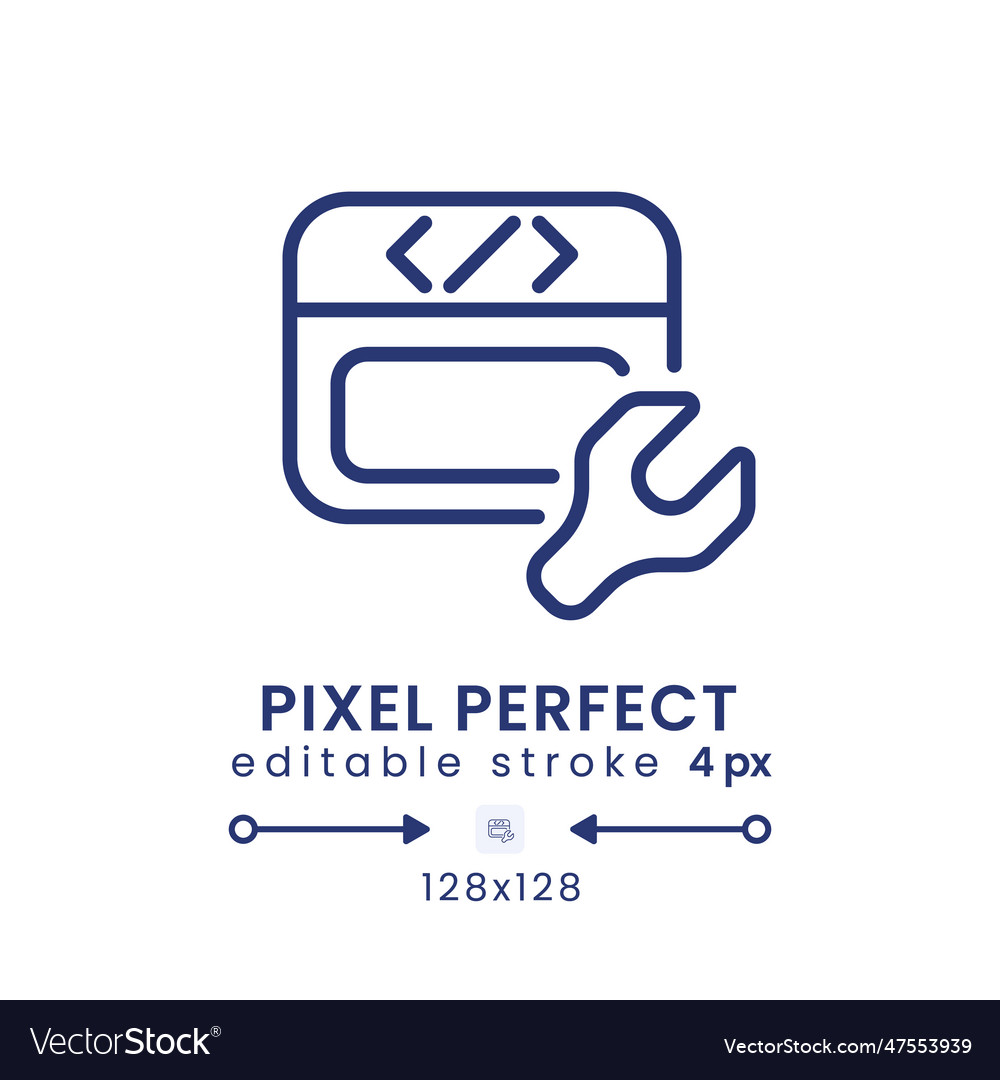 Website builder linear desktop icon Royalty Free Vector