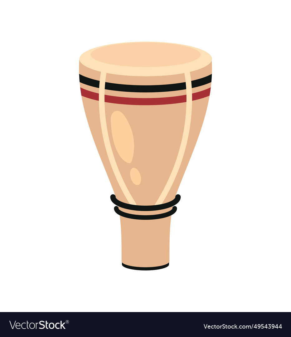 Bata drum colored Royalty Free Vector Image - VectorStock