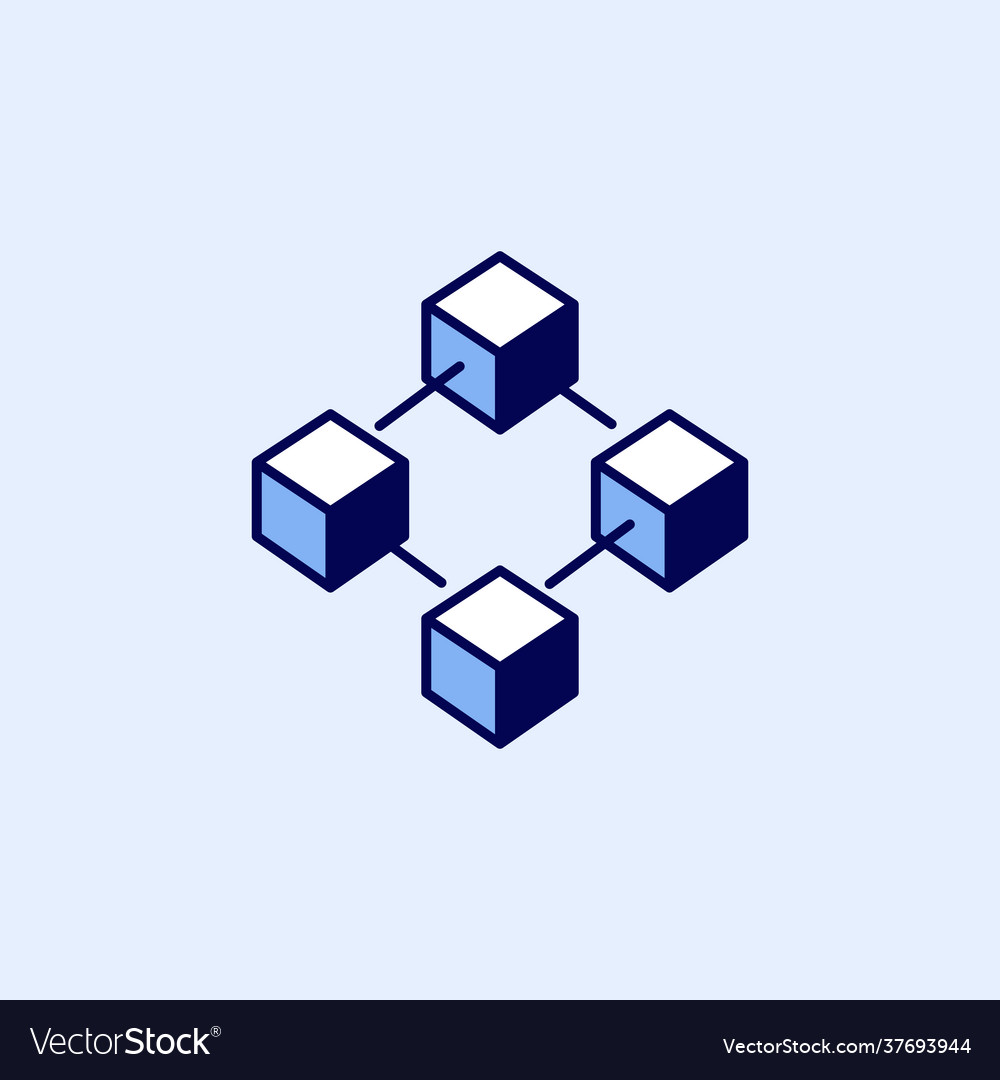 Blockchain technology icon block chain symbol Vector Image Blockchain technology icon block chain symbol Vector Image