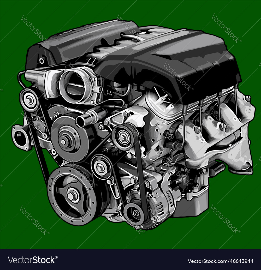Car racing engine template Royalty Free Vector Image