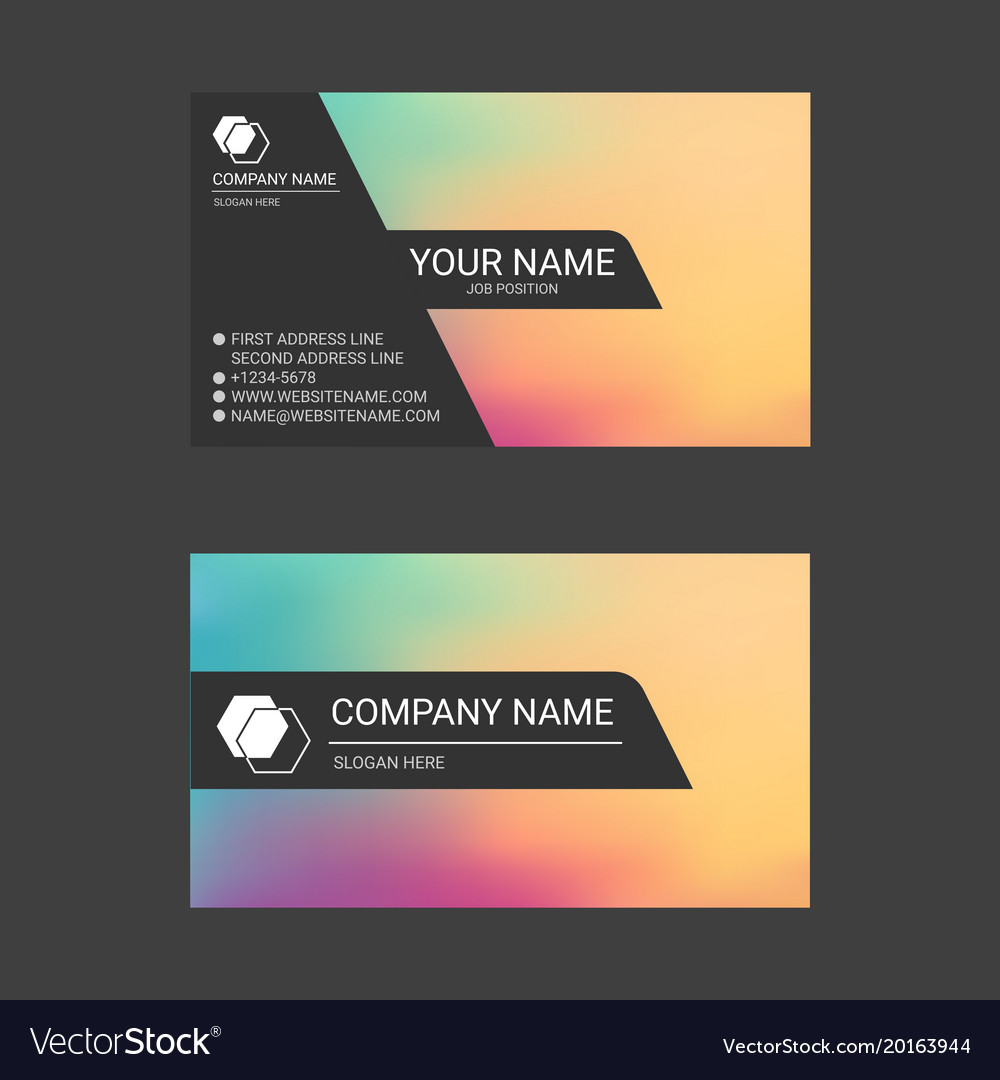Colorful abstract business card templates Vector Image Colorful abstract business card templates Vector Image
