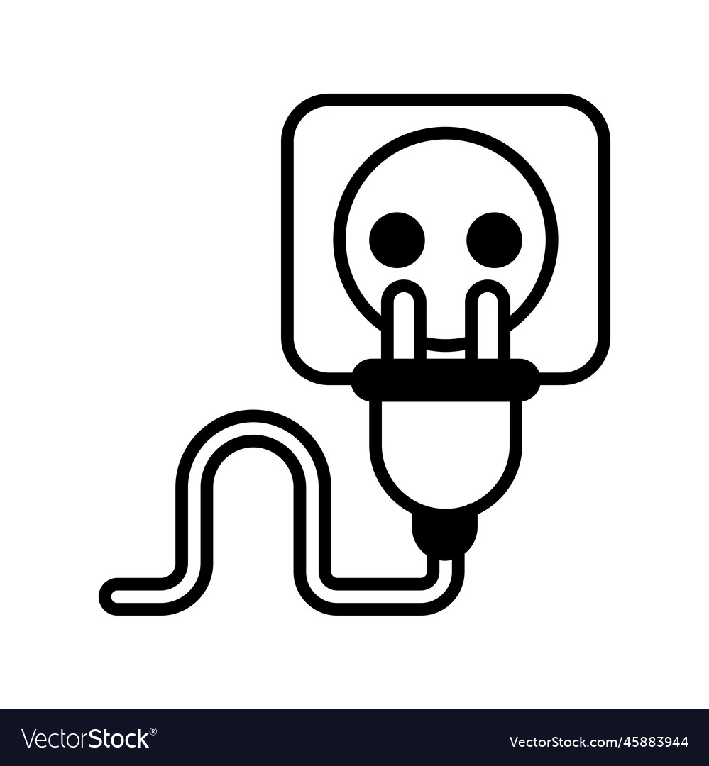 Electricity solid icon style Royalty Free Vector Image