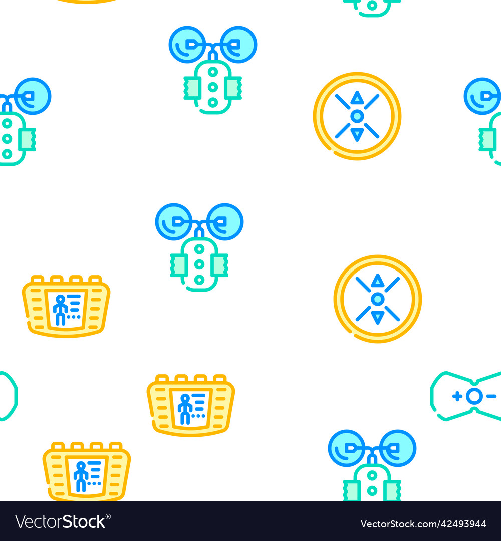 Ems training device seamless pattern Royalty Free Vector