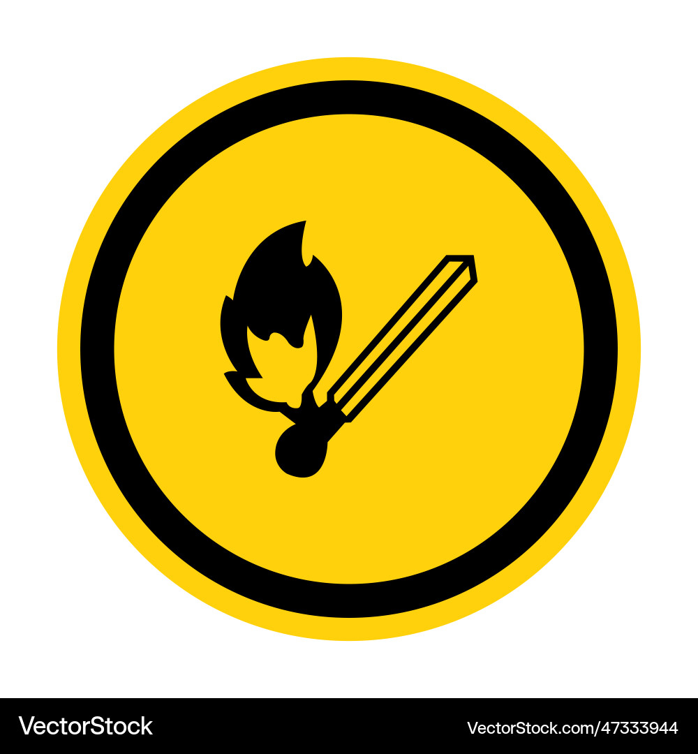 No fire ignition symbol sign isolate on white Vector Image