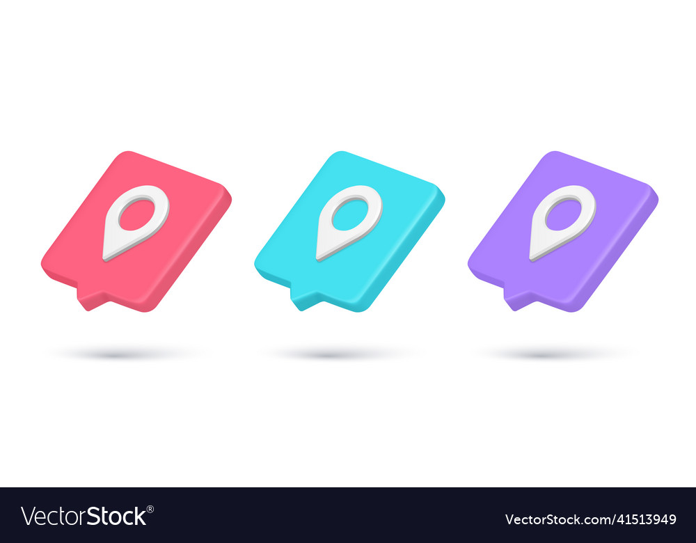 Collection multicolored map pin location pointer Vector Image